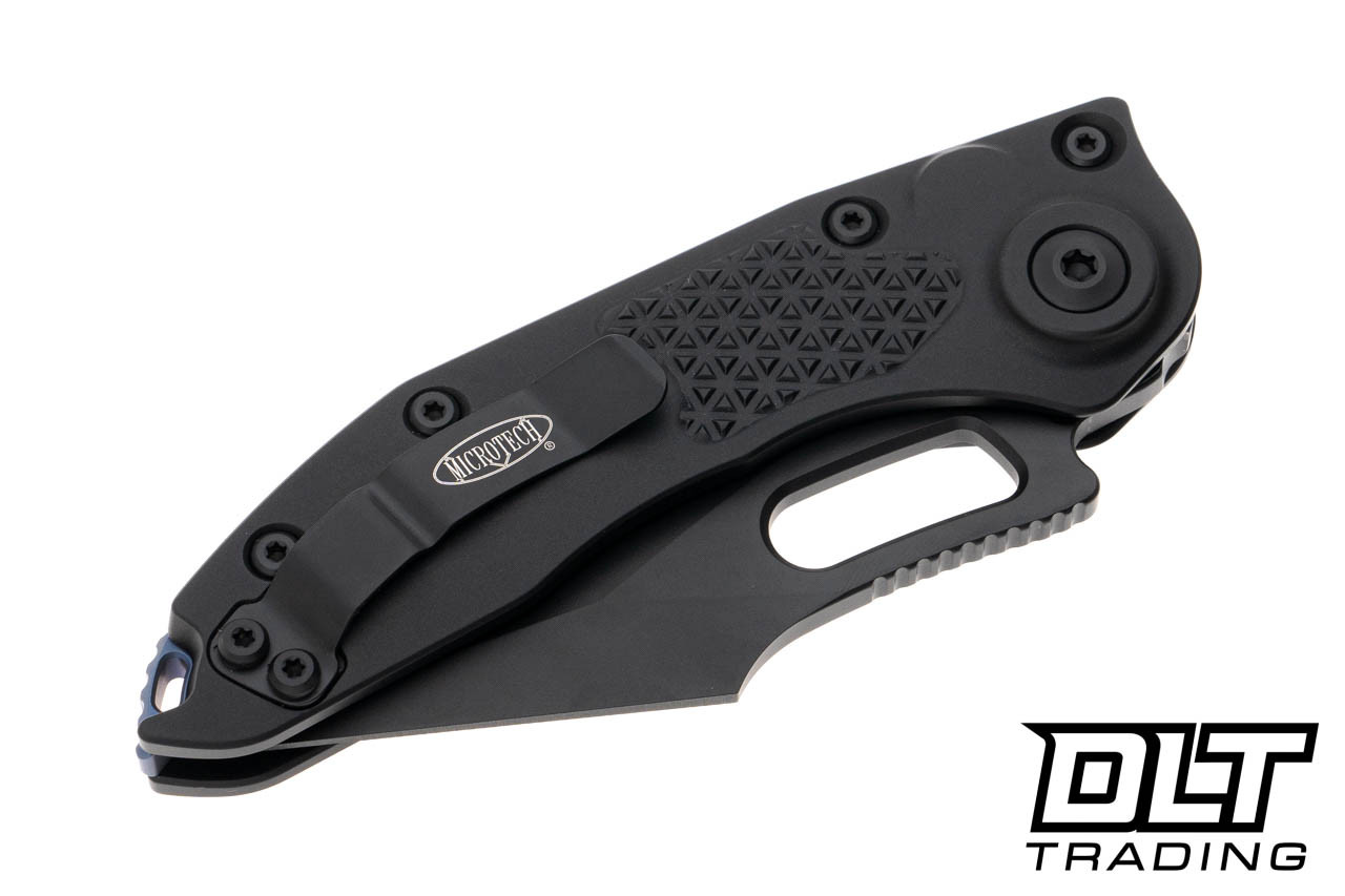 Microtech 169-1BK-A1TI Stitch S/E - Black Handle - Black Blade - Blue ...