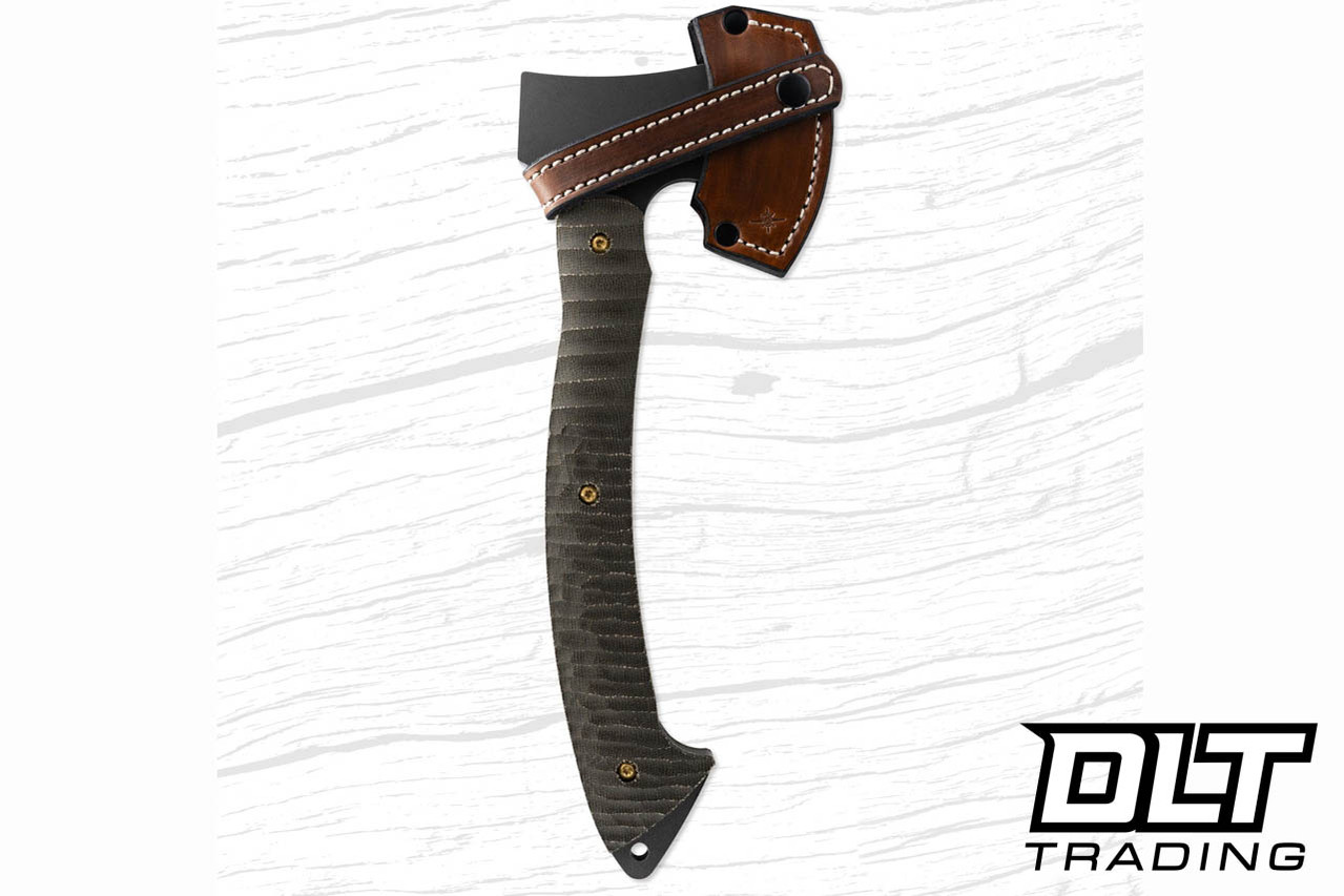 Toor Camp Axe Campfire D2 - Forest Green Canavs Micarta - DLT Trading
