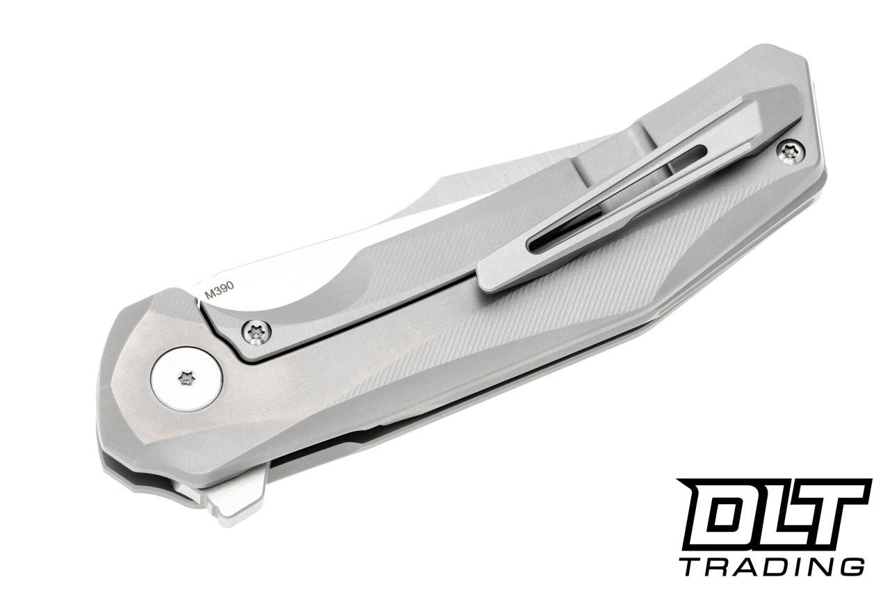 Reate Zoro - Bead Blasted Titanium Handle - Belt Satin M390 Blade - DLT ...