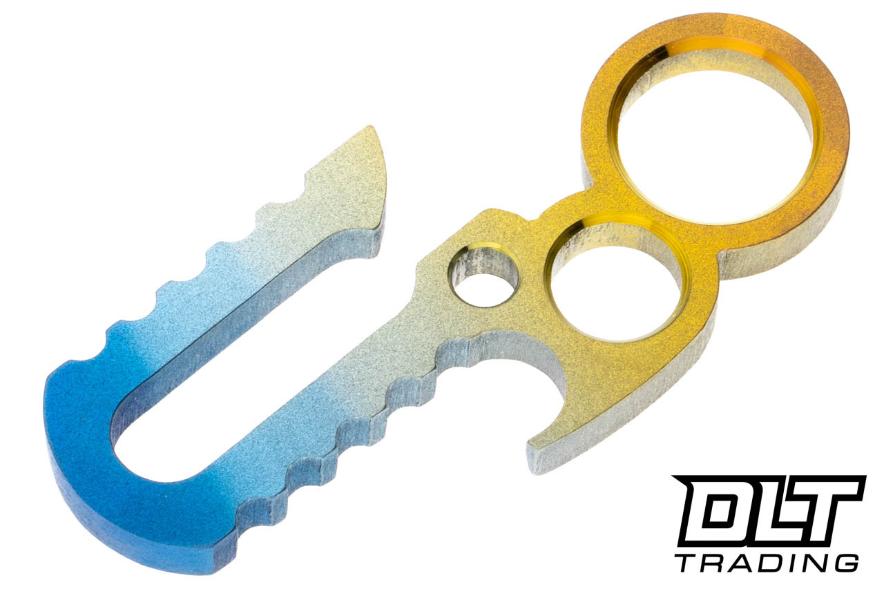 Koch Tools Treble EDC Dangler - Gold to Blue Fade Titanium - DLT Trading