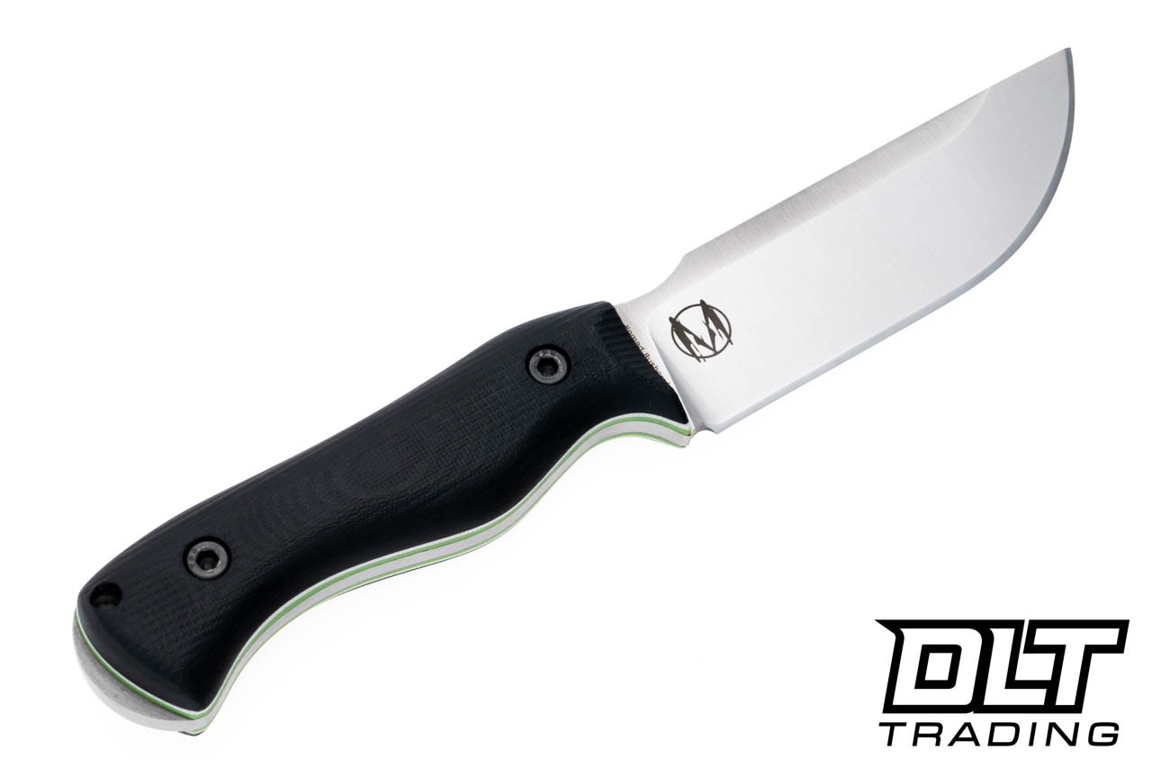 WTG Nomad Bushcrafter K329 Satin Blade - Green Mamba Grip - Black Kydex ...