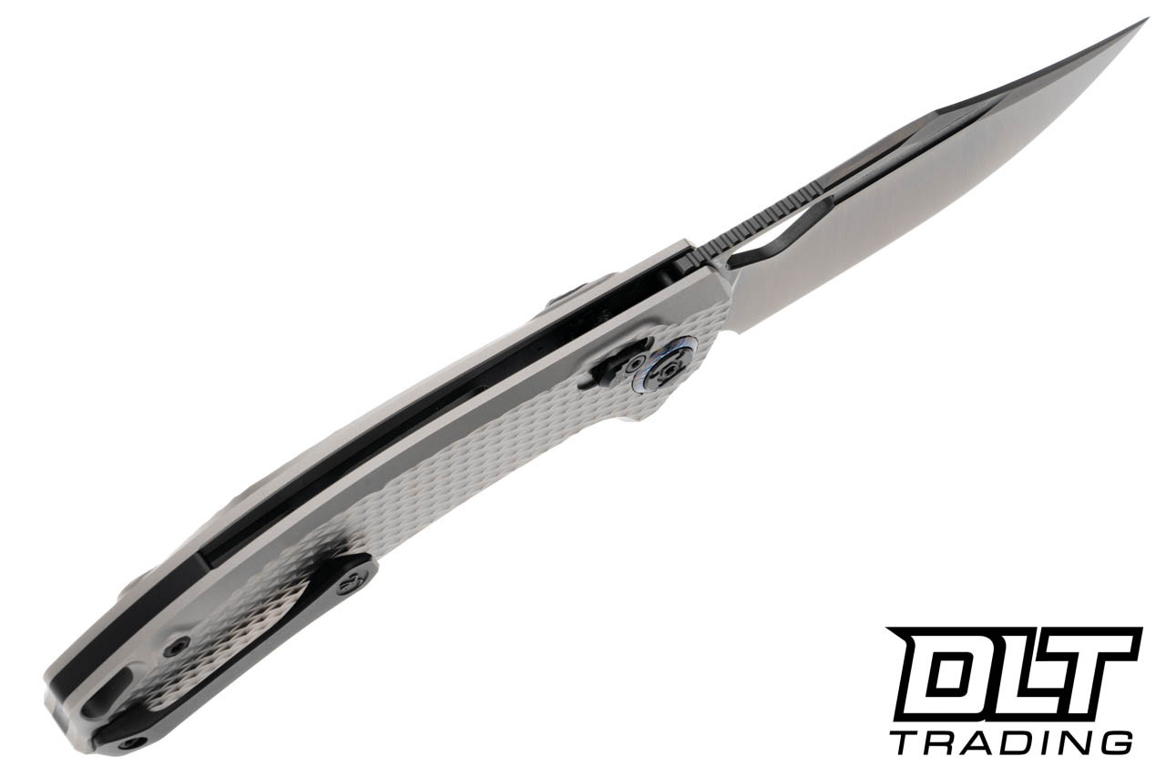 Kunwu Django Xl Diamond Bead Blasted Titanium Satin Dlc Elmax Blade