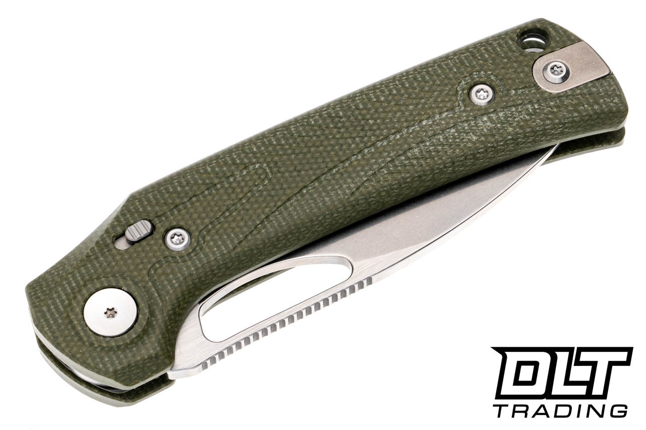 Reate Pl Xe Green Micarta Stonewashed Blade Dlt Trading
