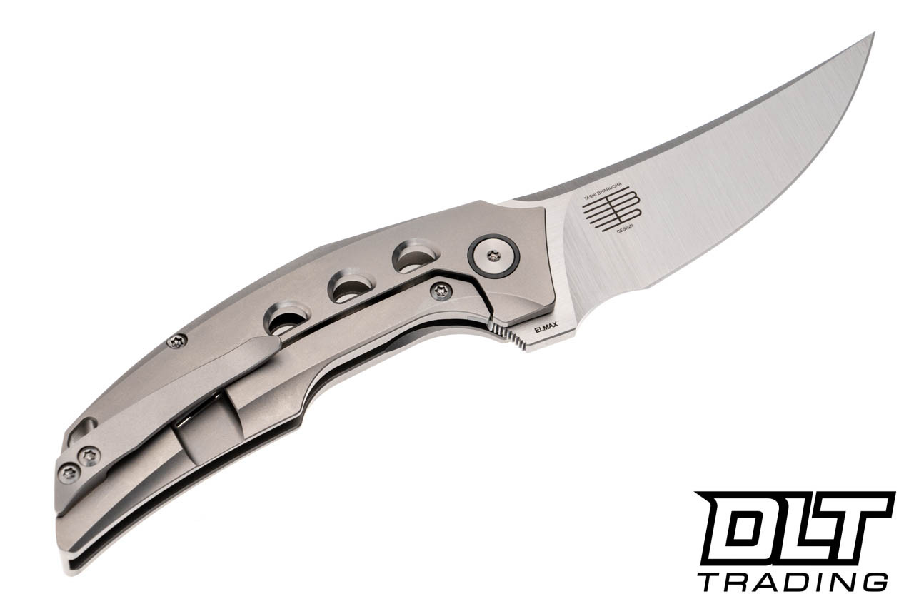 Reate Velocity Bead Blasted Titanium With Holes Belt Satin Blade