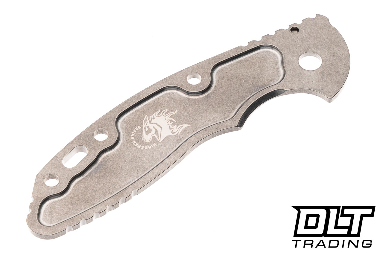Hinderer 3" XM-18 Smooth Titanium Handle Scale - Stonewashed - Warthog ...