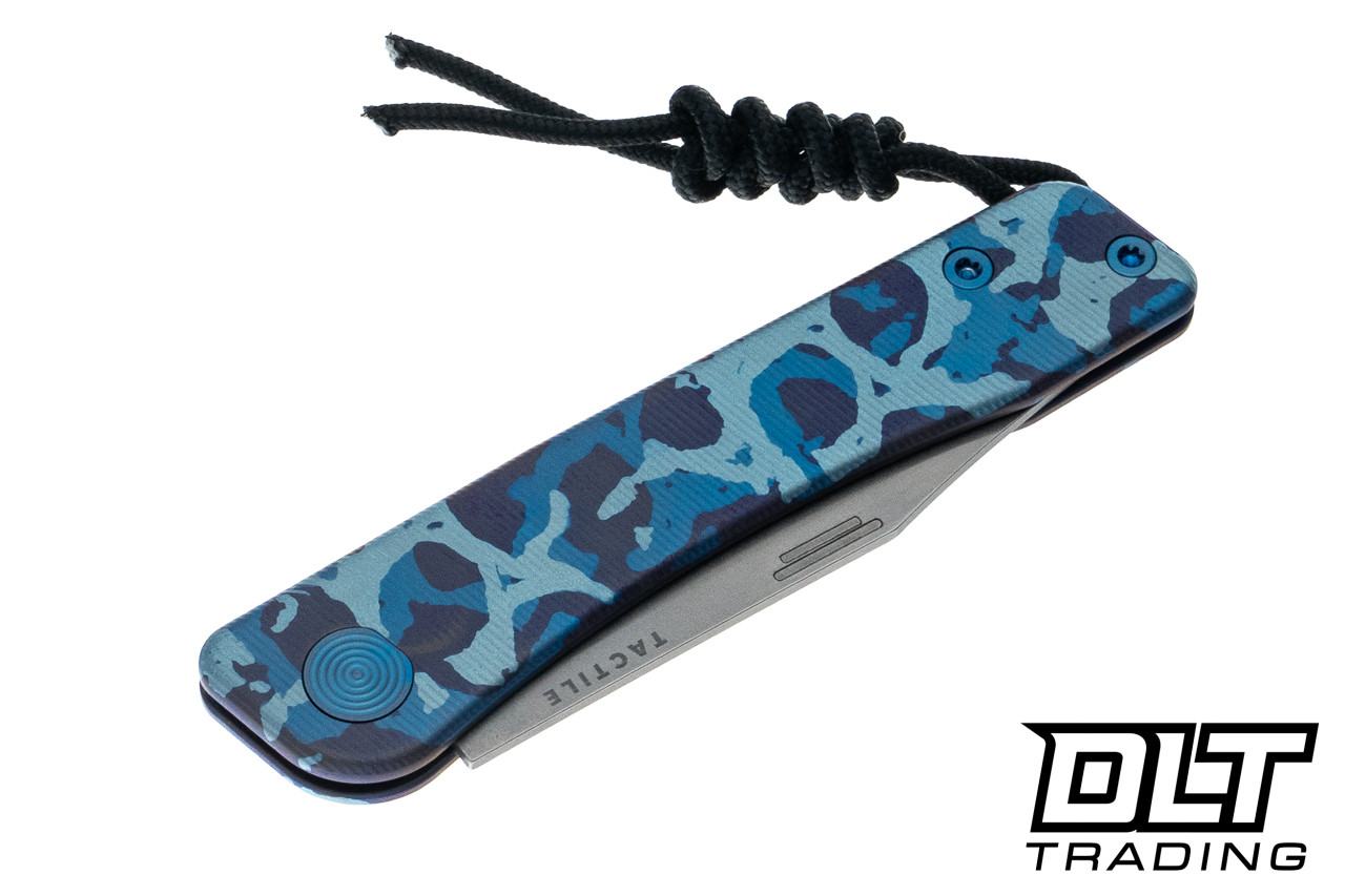 Tactile Knife Company Bexar MagnaCut - Custom Blue Camo Anodized ...