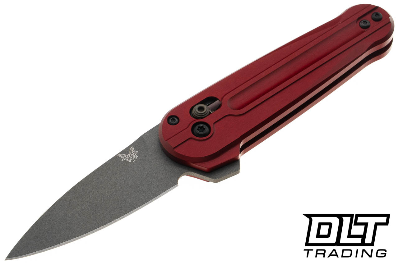 Benchmade 491GY-01 Lowden - Phoenix Red Aluminum - M390 Gray Spear ...