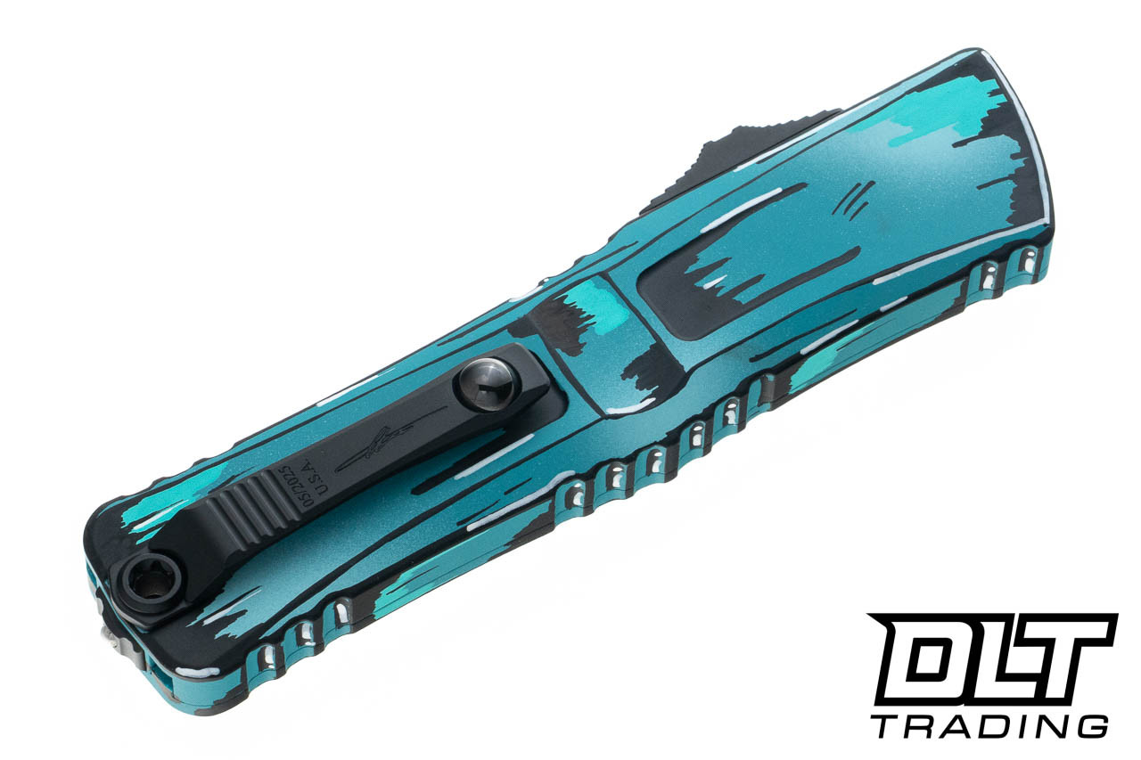 Microtech 1142-1TQCOMICS Combat Troodon Gen III - Turquoise Comic Strip ...