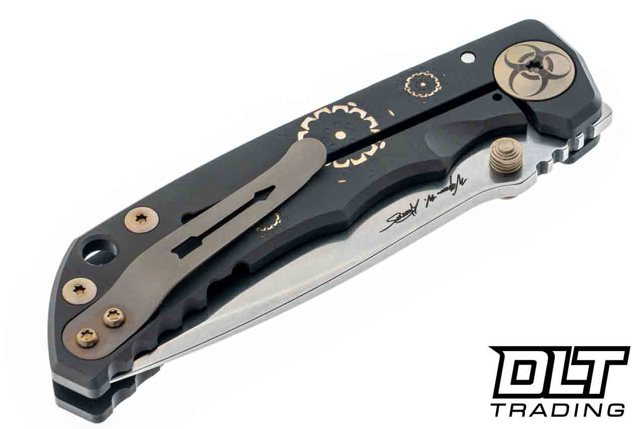 Spartan Blades Harsey Folder - Black & Gold Plague Doctor - Stonewashed ...