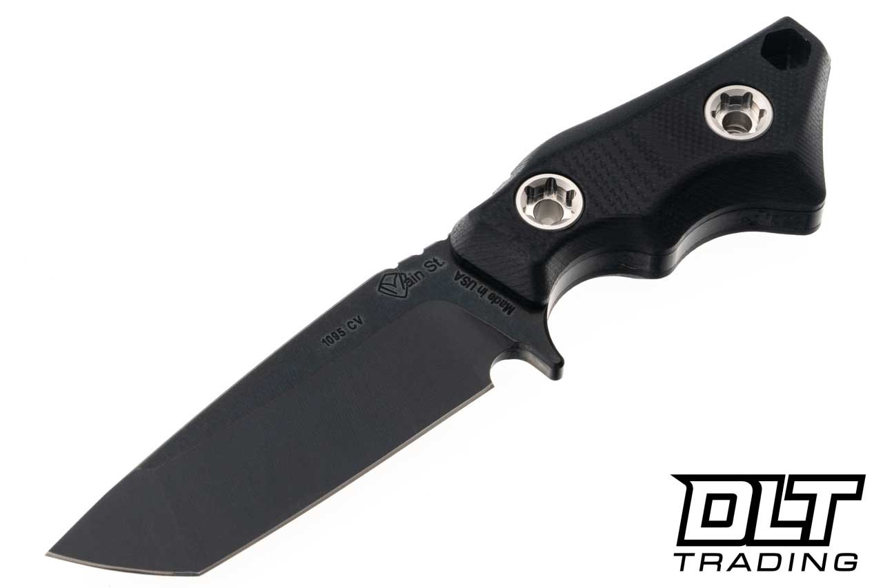 1881 Knifeworks Micro Tanto - Black G-10 - Leather Sheath - DLT Trading