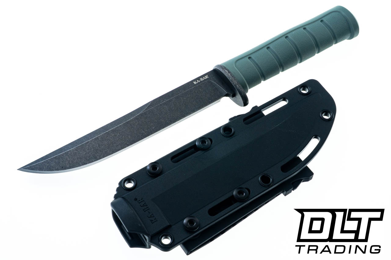 Kabar Dust I - Green GFN Handle - Black D2 Blade - DLT Trading