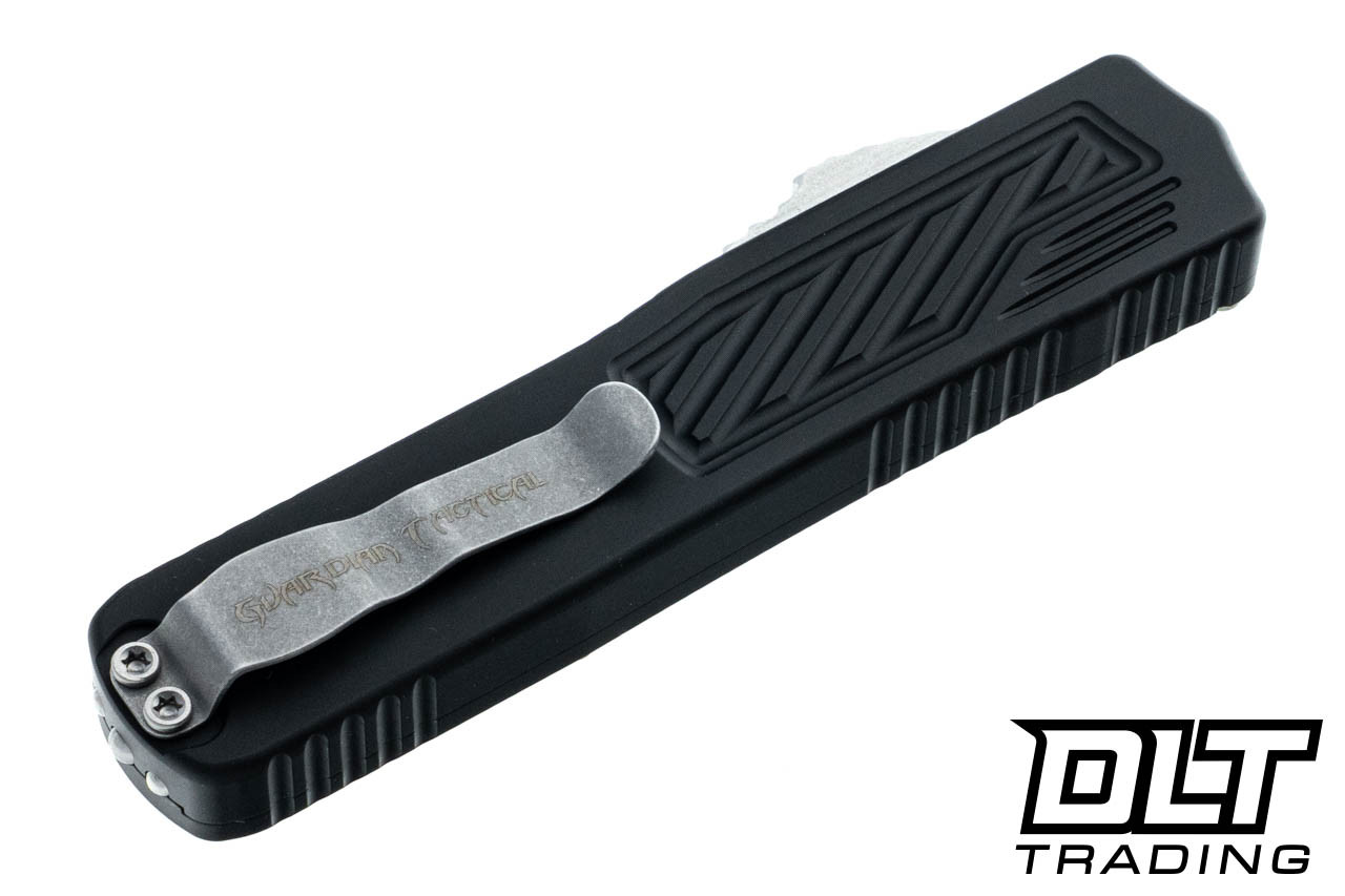 Guardian Tactical Scout OTF D/E - Stonewash Dagger Elmax Blade - Black ...