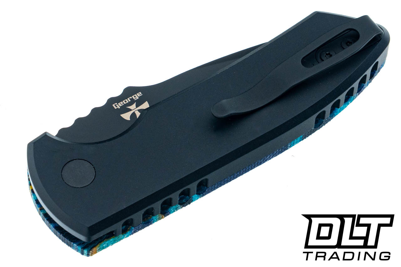 Pro-Tech SBR - Starry Night G-Carta - Black DLC Blade - Abalone Button ...