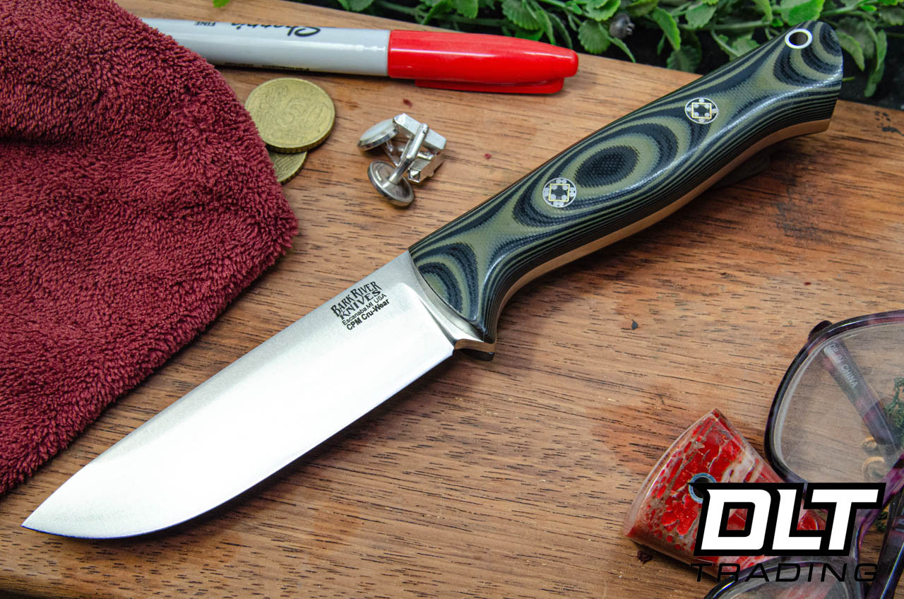 Bark River Blade Raid Bravo 1 Cru-Wear Ranger Green & Black G-10 ...