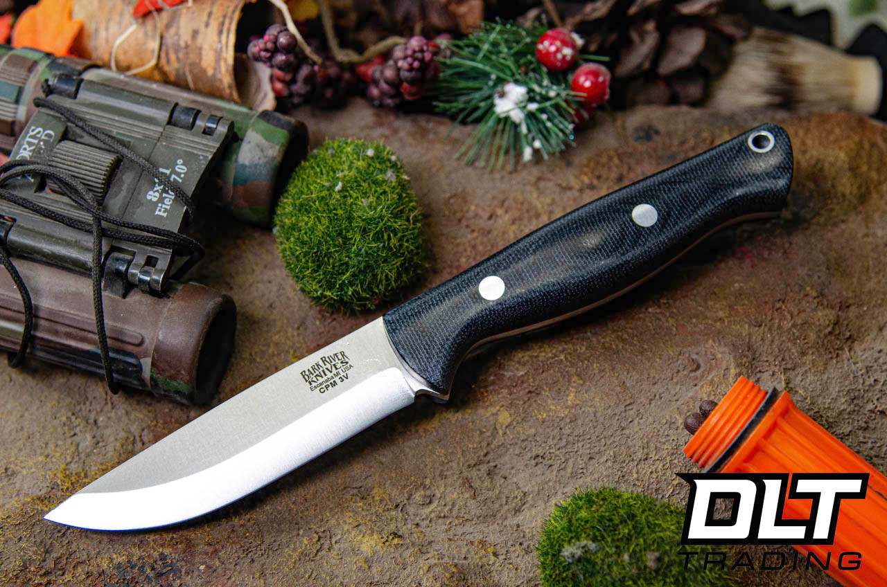 Bark River Gunny Scandi 3V Black Canvas Micarta