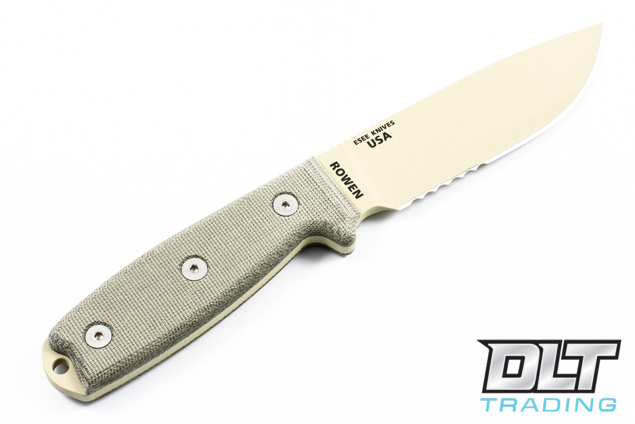 ESEE 4S - Partially Serrated - Micarta - Desert Tan Blade