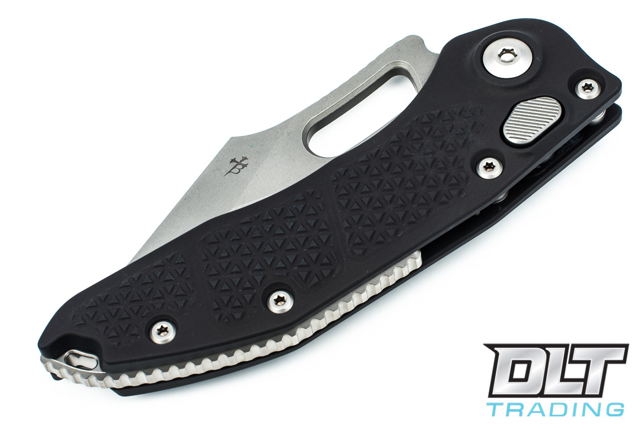 Microtech 169-10AP Stitch S/E - Black Handle - Apocalyptic Blade