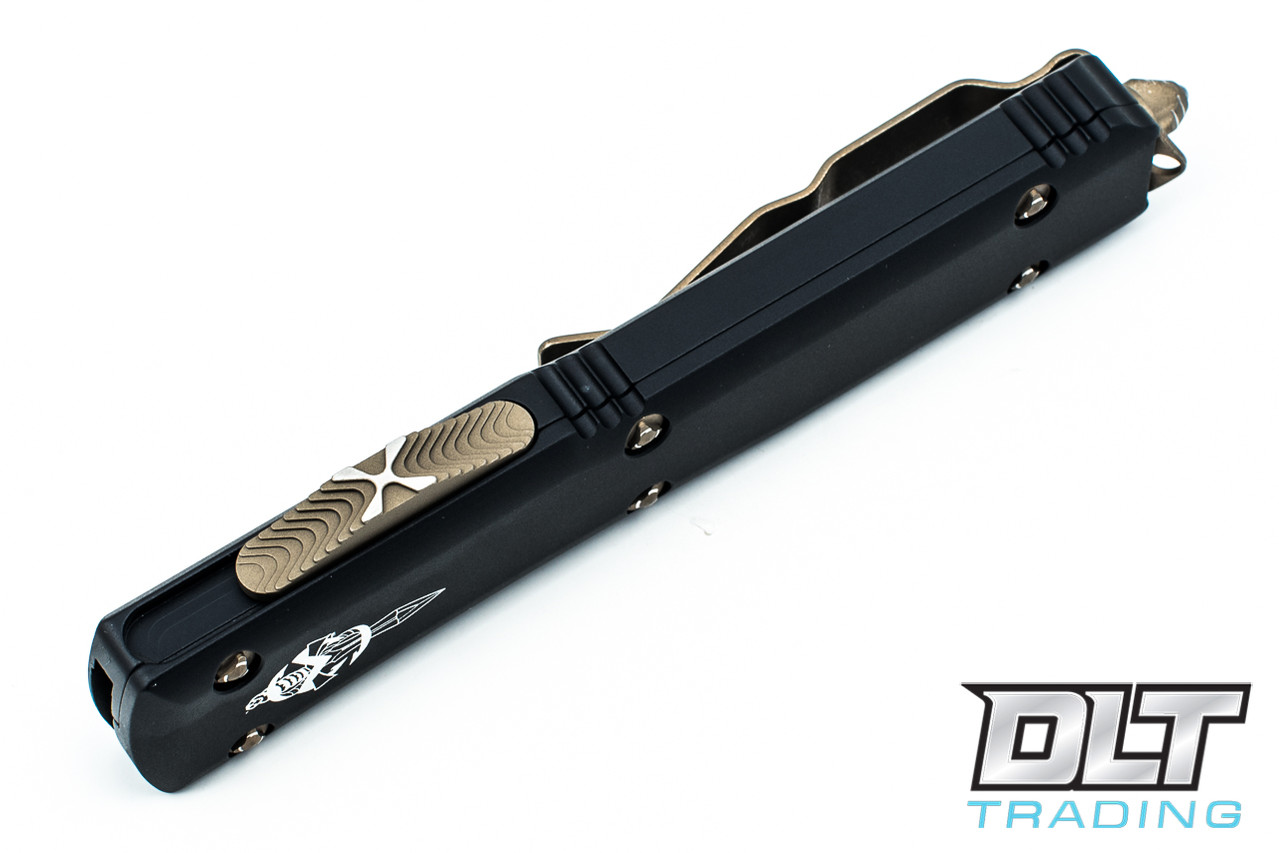 Microtech Ultratech Hellhound - Black Handle - Contoured - Bronze Blade