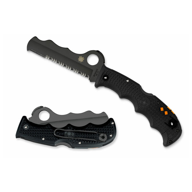 Spyderco C79PSBBK Rescue Assist - Black - Black Blade