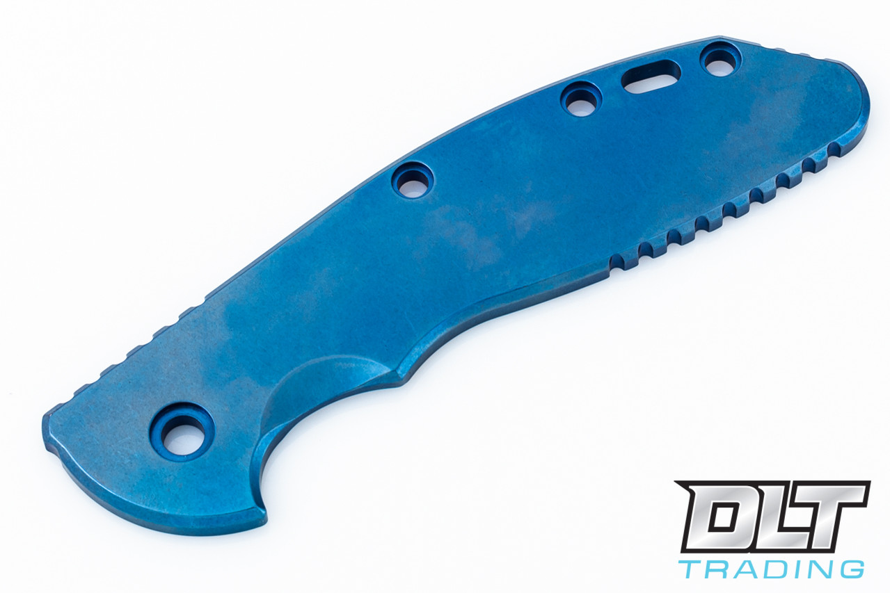 Hinderer XM-24 Smooth Titanium Handle Scale - Blue Anodized - DLT Trading