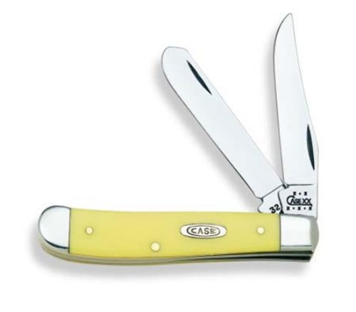 Case Mini Trapper Yellow Pocket Knife - DLT Trading