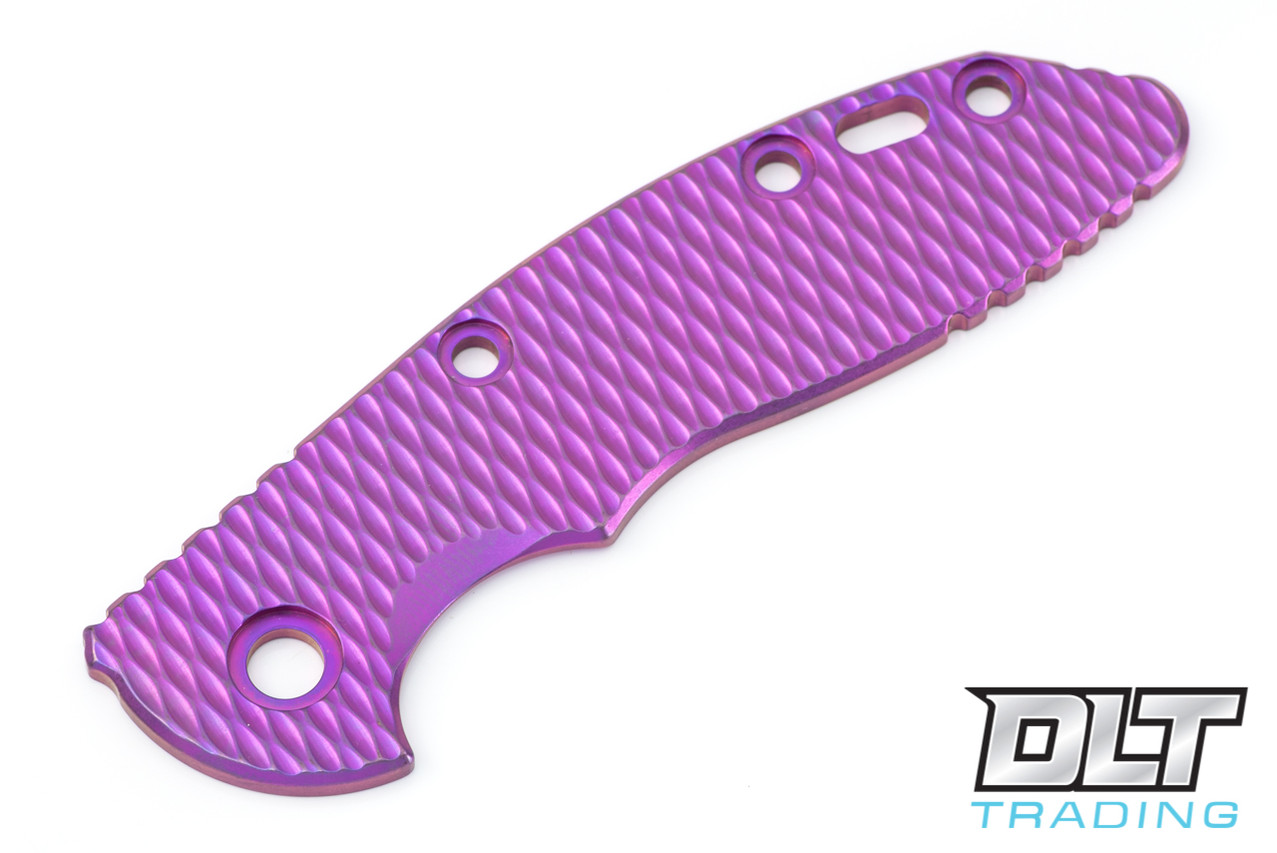 Hinderer 3" XM-18 Textured Titanium Handle Scale - Purple - DLT Trading