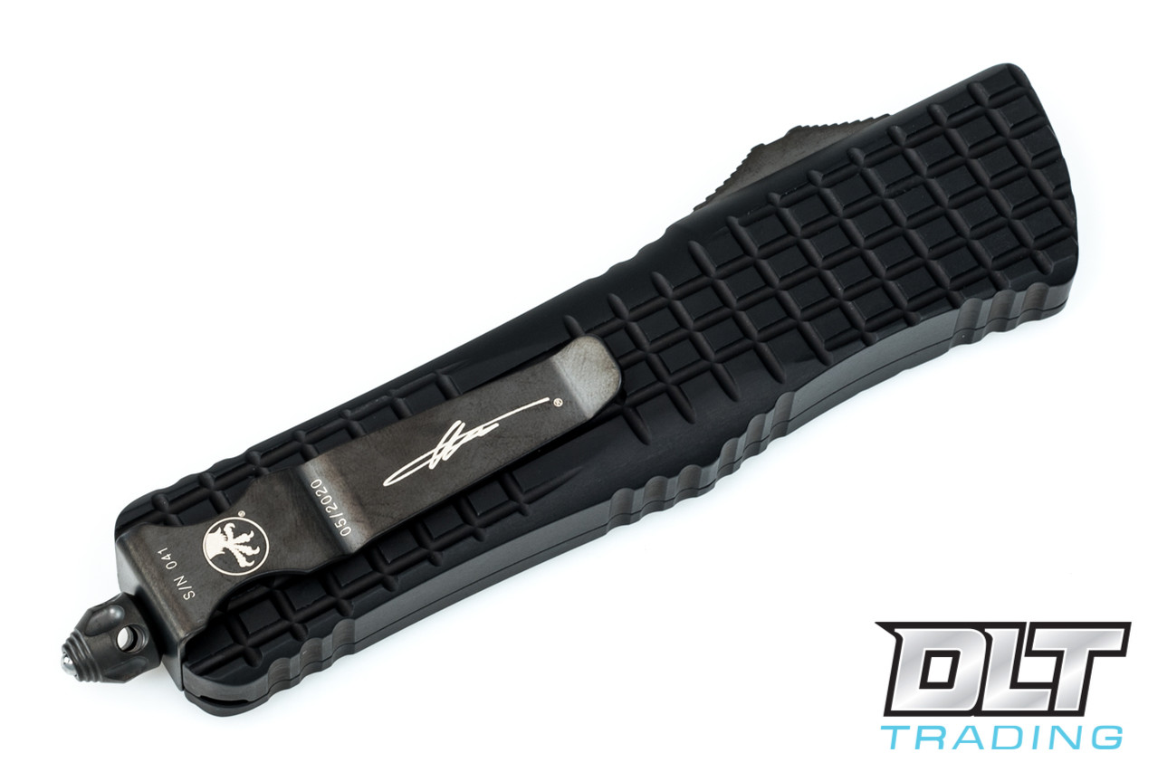 Microtech Combat Troodon T/E - Black Frag Handle - Black DLC Blade ...