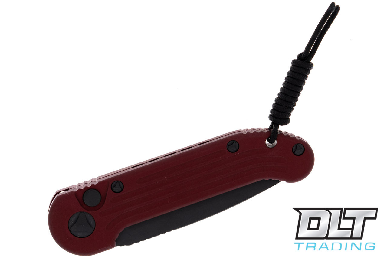 Microtech 135-1MR LUDT - Merlot Red Handle - Black Blade - DLT Trading