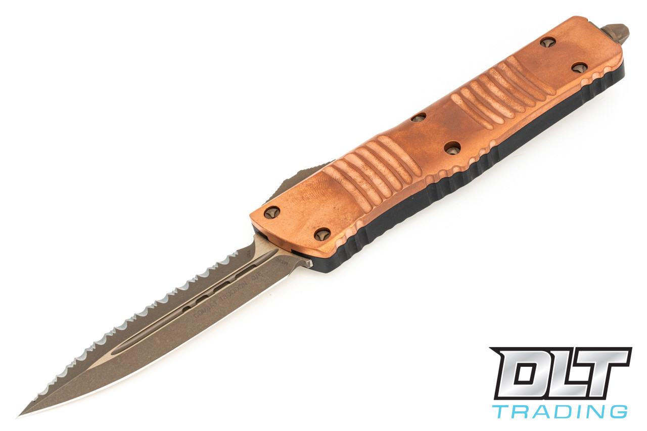 Microtech Combat Troodon D/E - Copper - Bronze Apocalyptic Blade ...