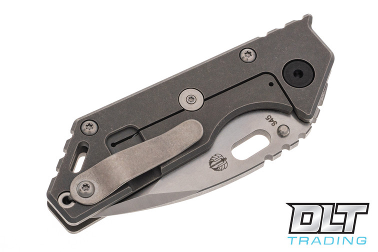 Strider .75 AR Drop Point Tumbled S45VN - Tumbled Titanium - DLT Trading