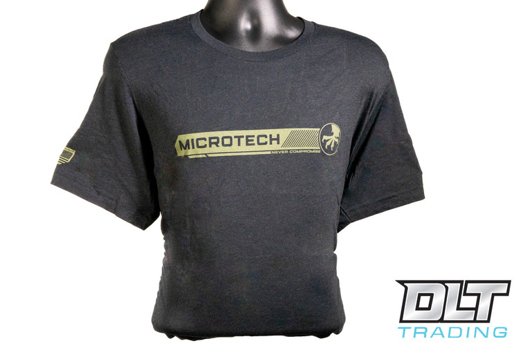 Microtech T-shirt - Grey with OD Green - XL - DLT Trading