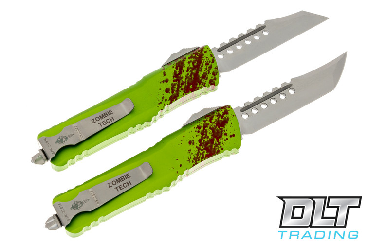 Microtech Combat Troodon Hellhound And Warhound Combo Set Zombie Handle