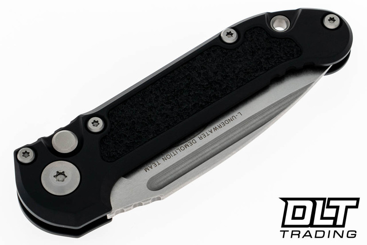Microtech LUDT Gen III - BlackHandle - Stonewashed Blade