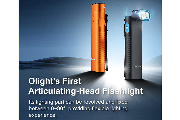 Olight Arkflex Adjustable Right Angle Flashlight - Black - DLT Trading