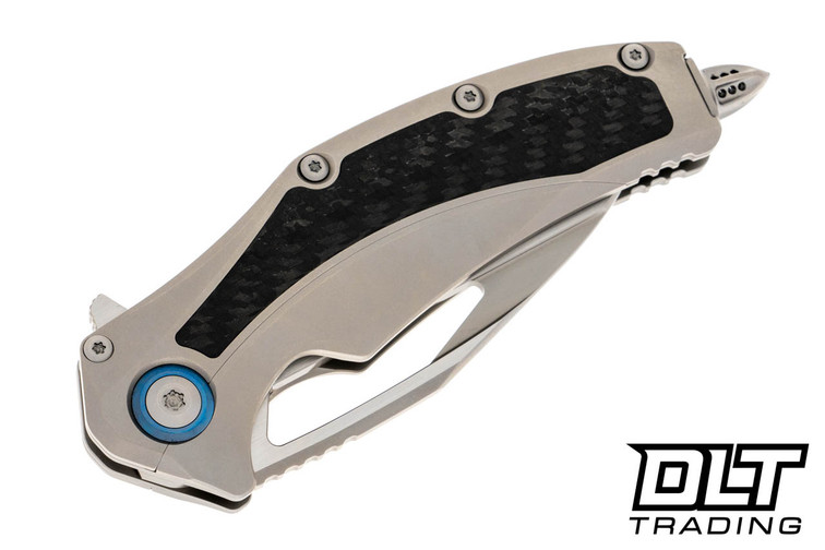 Microtech 165c 4cfiti Matrix Titanium Carbon Fiber Inlay Blue