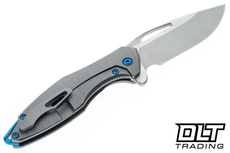 Koenig Mini Arius - Plexa Pattern Titanium - Burnished M390 Blade ...