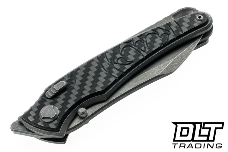 Hawk Knives Talon M390 - Titanium Handle - Twill Carbon Fiber Overlay ...
