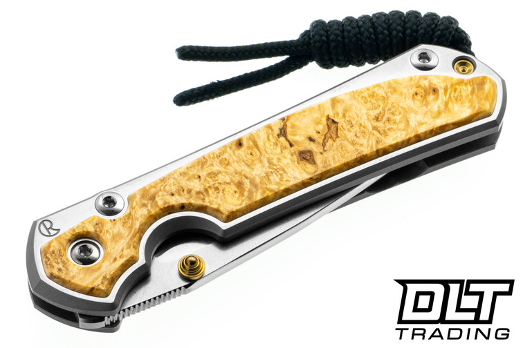 Chris Reeve Small Sebenza 31 - Polished Titanium & Blade - Box Elder ...