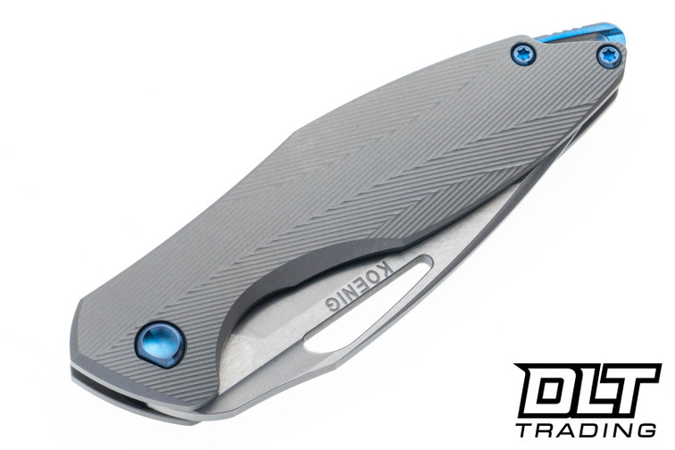 Koenig Mini Arius Non Flipper - Patterned Titanium - Burnished M390 ...