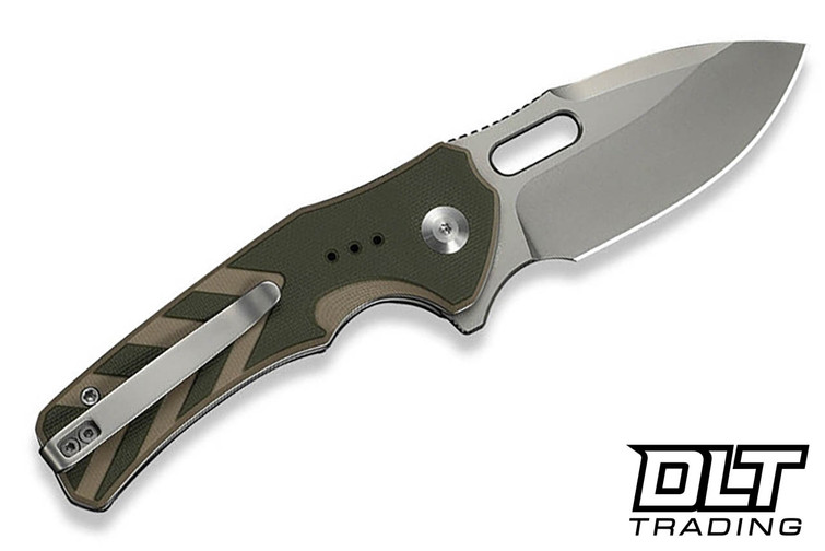 Civivi Knives Vexron Flipper C24066-2 - Milled Green & Tan G-10 ...