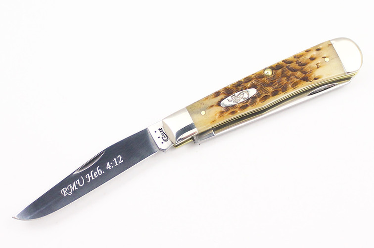 Case Trapper CV Amber Bone Pocket Knife - DLT Trading
