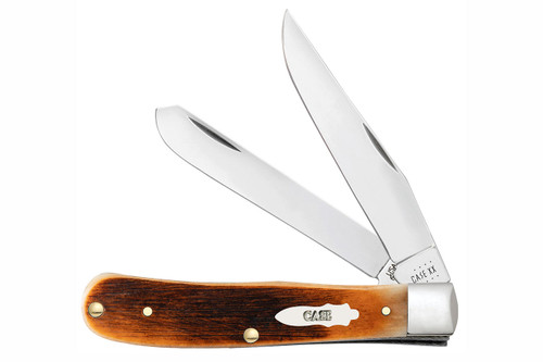 Case Barehead Trapper Amber Sawcut Jigged Bone - DLT Trading