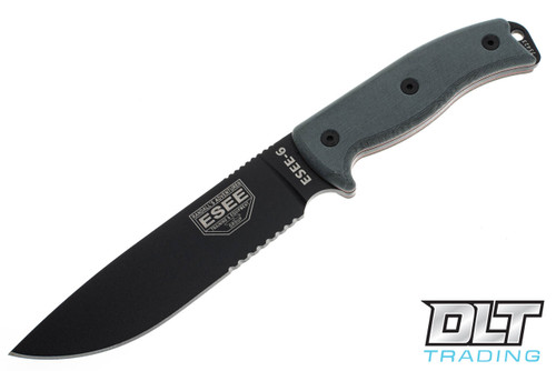 ESEE 6 - Partially Serrated - Brown Sheath - DLT Trading