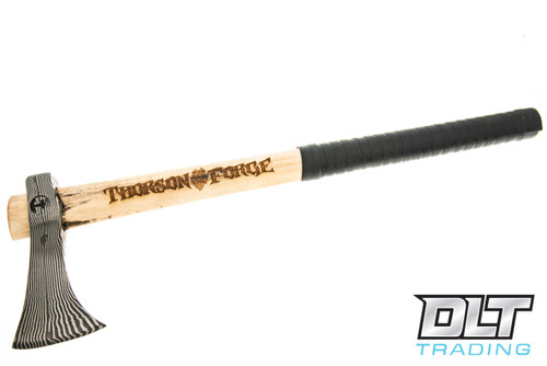 Thorson Forge Maiden's Hair Damascus Tomahawk #8 - DLT Trading