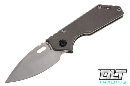 Strider .75 AR Drop Point Tumbled S45VN - Tumbled Titanium - DLT Trading