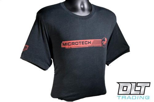 Microtech T-shirt - Grey with Red - XL - DLT Trading