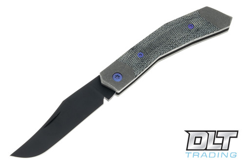 Jack Wolf Cyborg Jack - Black Canvas Micarta - Blasted & Stonewashed ...