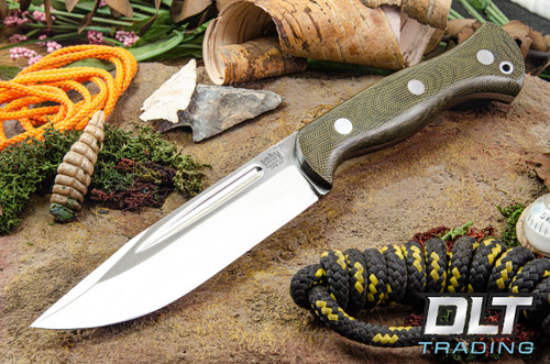 Bark River Cub 3V Green Canvas Micarta