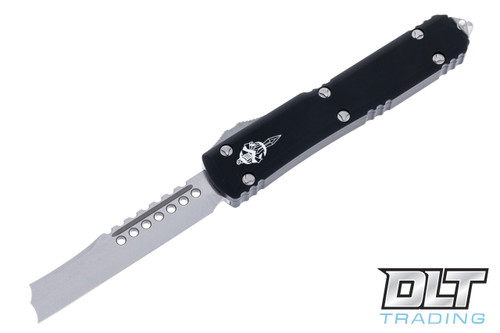 Microtech Ultratech Hellhound Razor - Black Handle - Stonewashed Blade ...