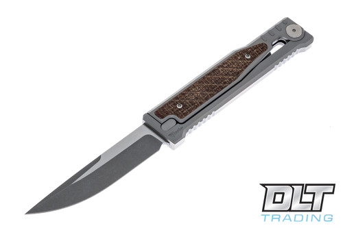 Reate EXO 3V Drop Point - Burlap Micarta - DLT Trading